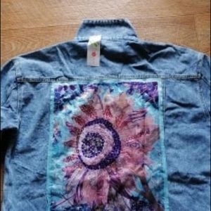 Jackets & Coats | Women Denim Jacket Spring Flower Print Xl | Poshmark